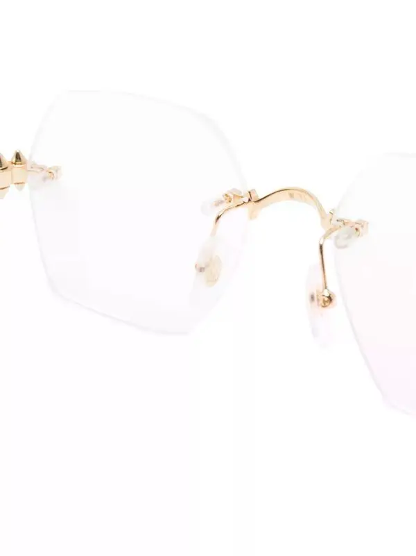 Cartier Geometric-frame Eyeglasses - Gold