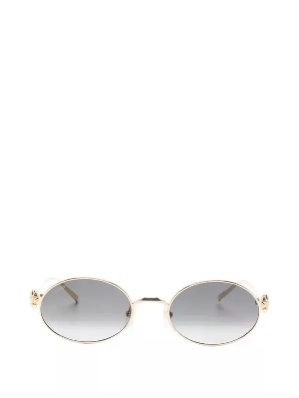 CARTIER Oval-frame Sunglasses - Gold