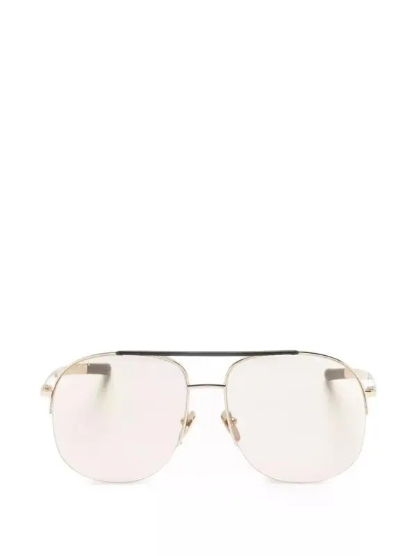 Gucci Double-brow Sunglasses - Gold
