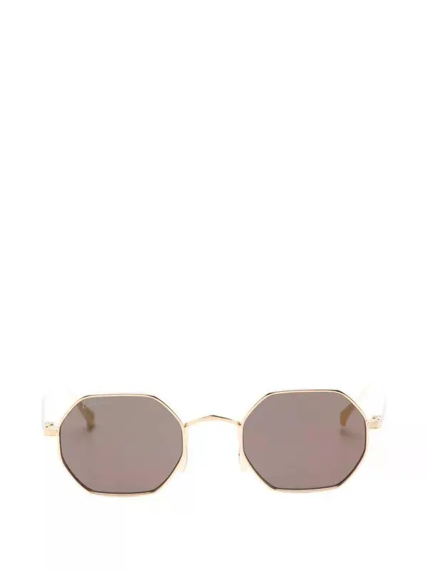 CARTIER Geometric-frame Sunglasses - Gold