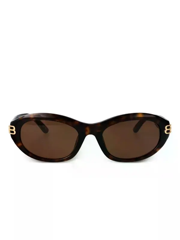 Balenciaga Oval-frame Sunglasses - Brown