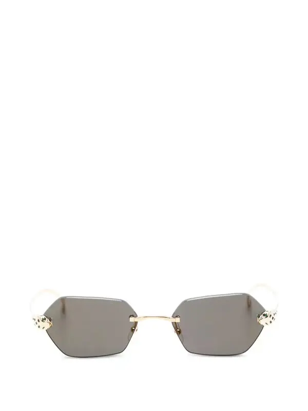 CARTIER Geometric-frame Sunglasses - Black