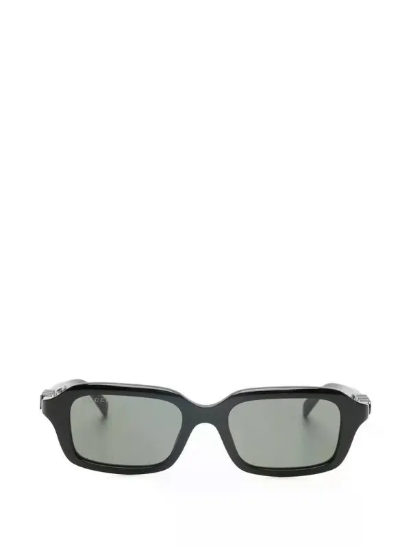 Gucci Logo Rectangle Sunglasses - Black