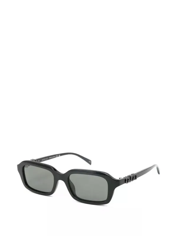 Gucci Logo Rectangle Sunglasses - Black