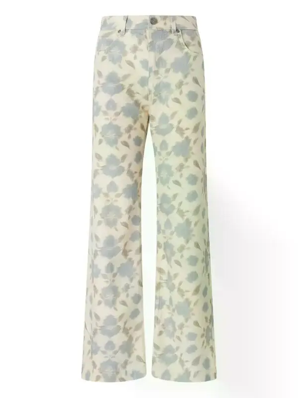Pinko Floral Wide Leg Jeans