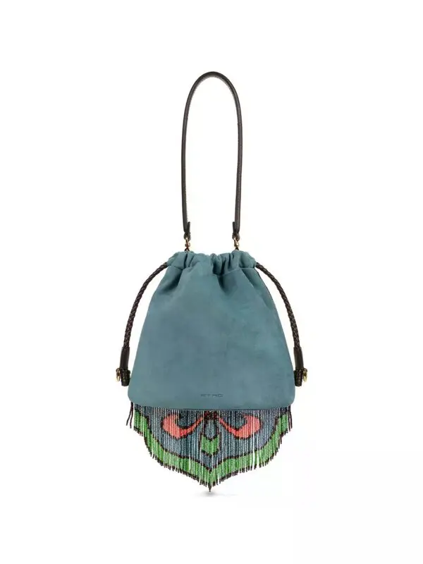 Etro Kalispera Small Suede Bag - Blue