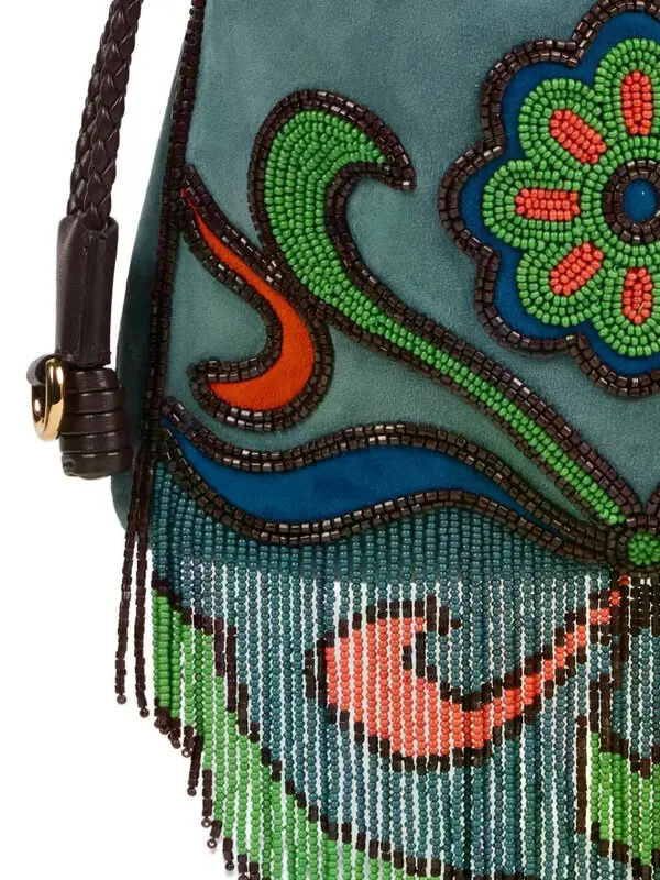 Etro Kalispera Small Suede Bag - Blue