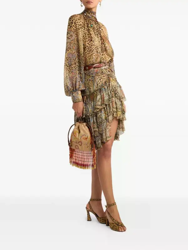 Etro Paisley-print Ruffled Skirt