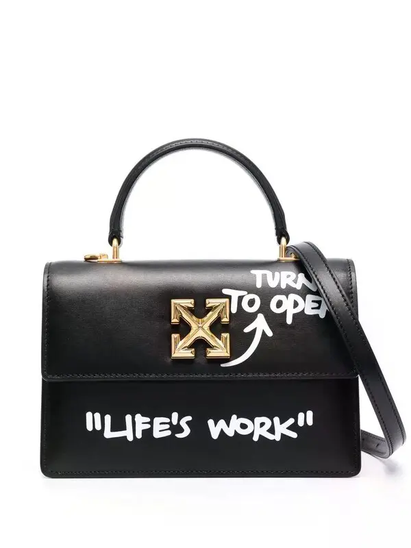 Off-White Jitney 1.4 Leather Tote Bag