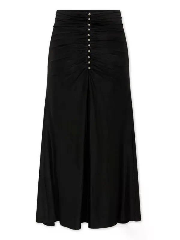 Rabanne Button-embellished Draped Skirt