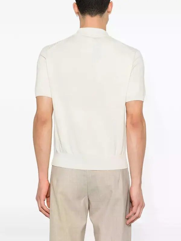 Canali Textured Polo Shirt