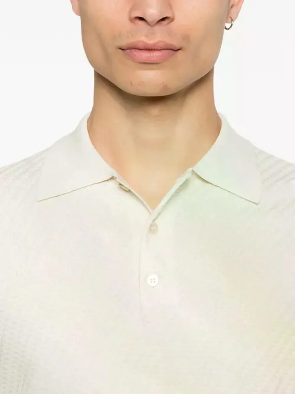 Canali Textured Polo Shirt