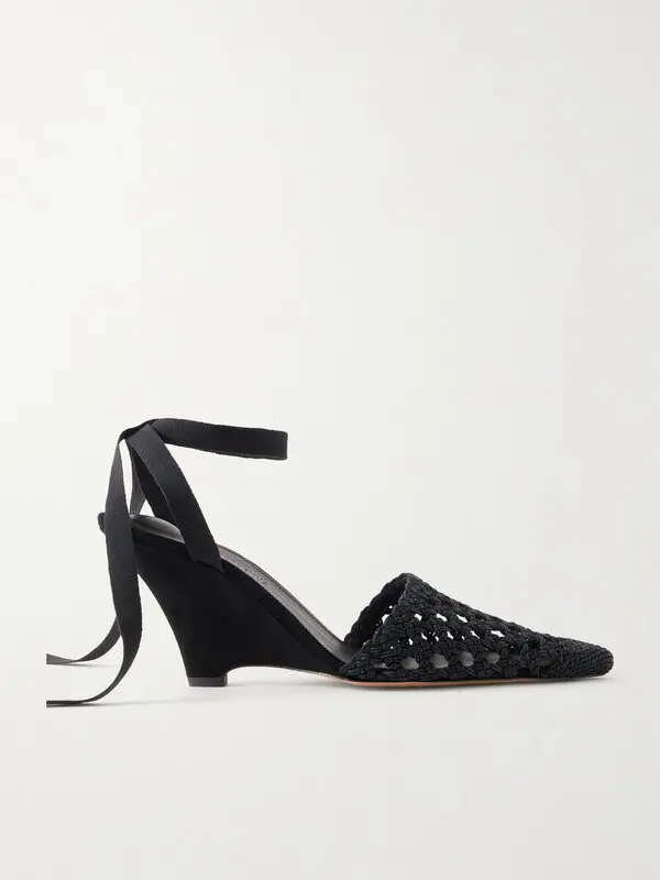 Jacquemus The H Leather Wedge Pumps - Black