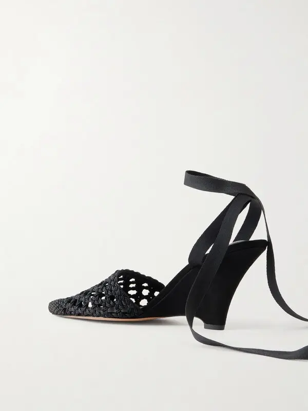 Jacquemus The H Leather Wedge Pumps - Black
