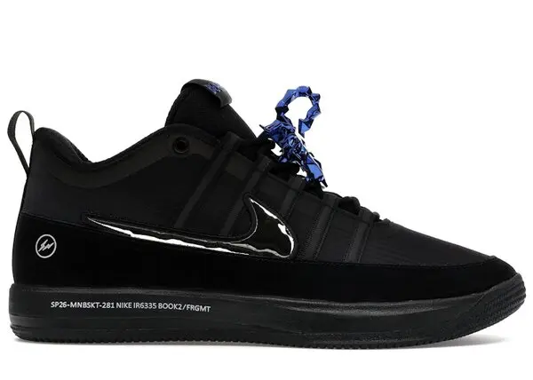 Nike Book 2 Le Premium Fragment Warning Label Sneakers - Black/white/sport Royal