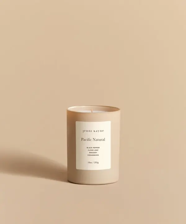 Jenni Kayne Pacific Natural Book Glass Candle - Taupe,black,natural