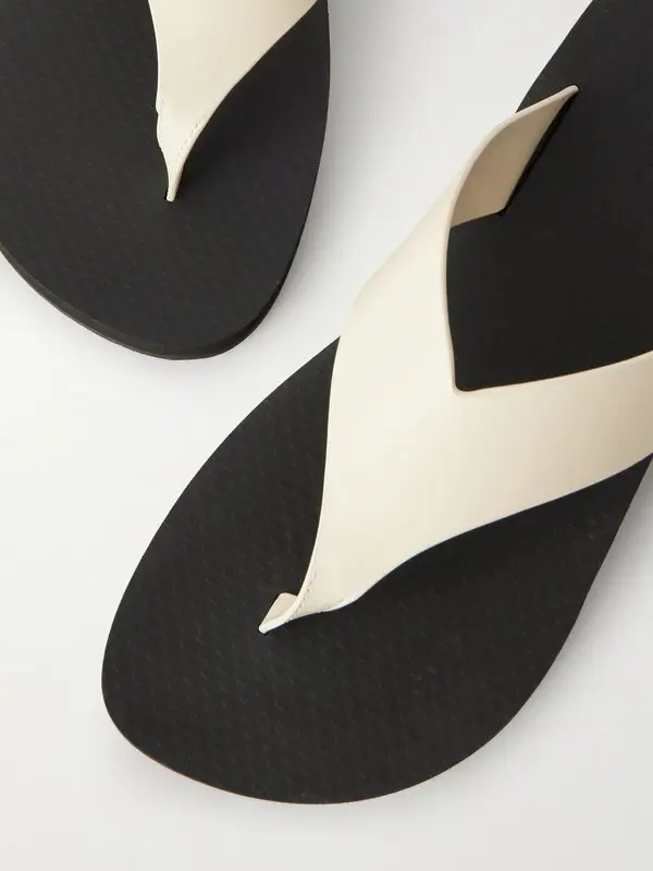 THE ROW Dune Classic Ginza Leather Flip Flops