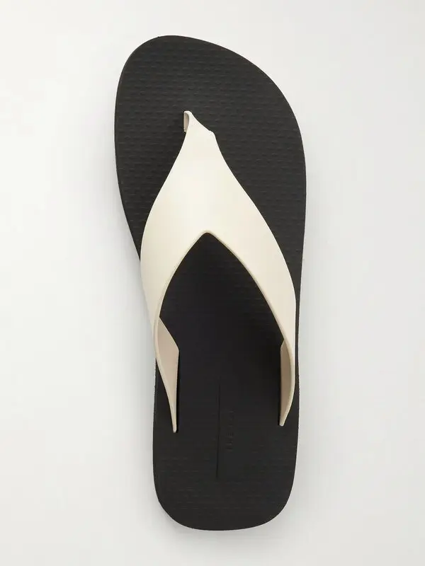 THE ROW Dune Classic Ginza Leather Flip Flops