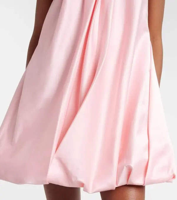 LEO LIN Suki Cotton And Silk Satin Minidress