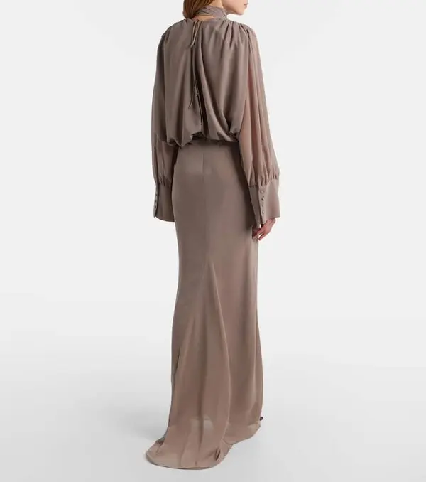 ROTATE BY BIRGER CHRISTENSEN Scarf-detail Maxi Dress