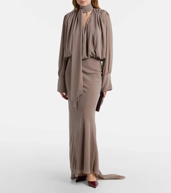 ROTATE BY BIRGER CHRISTENSEN Scarf-detail Maxi Dress