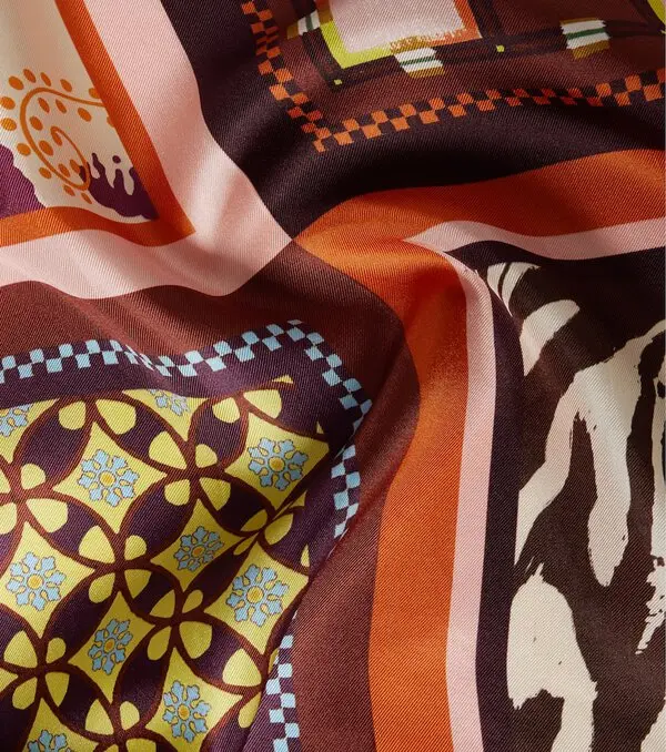 ALEMAIS Wilson Printed Silk Twill Scarf