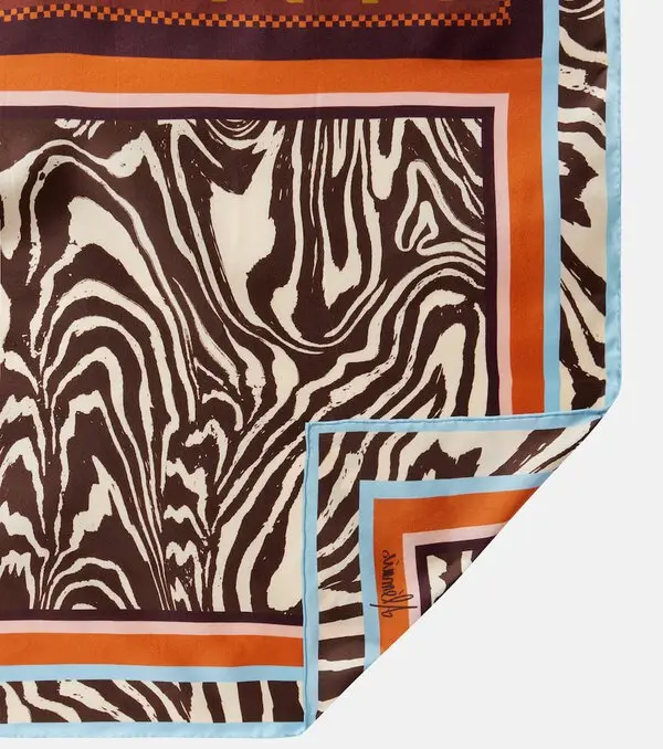 ALEMAIS Wilson Printed Silk Twill Scarf