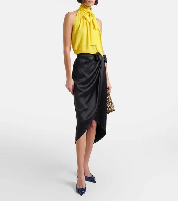 Valentino Garavani Silk Georgette Blouse - Yellow
