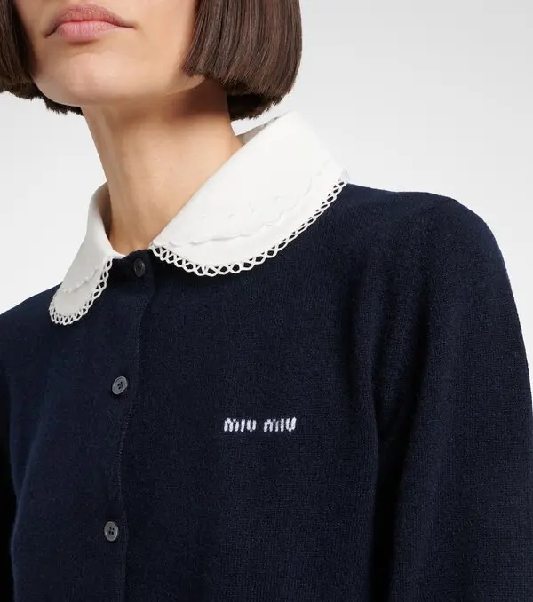 Miu Miu Logo Cashmere Cardigan