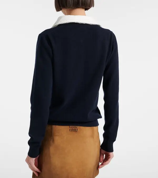Miu Miu Logo Cashmere Cardigan