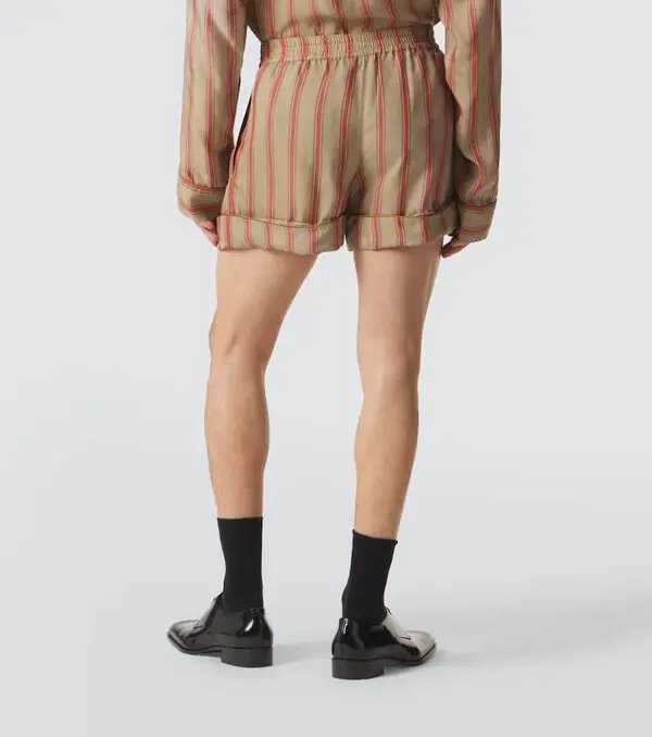 Saint Laurent Striped Twill Shorts
