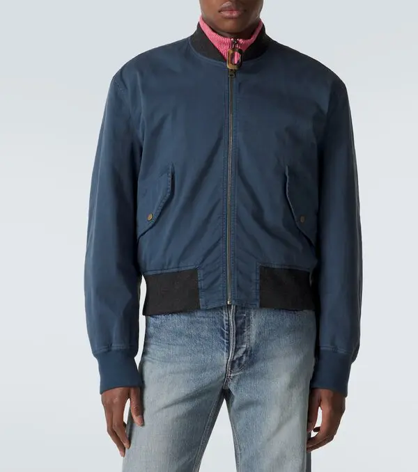 JW Anderson Denim Bomber Jacket - Blue