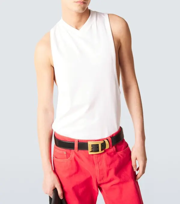 Versace Cotton-blend Jersey Tank Top - White