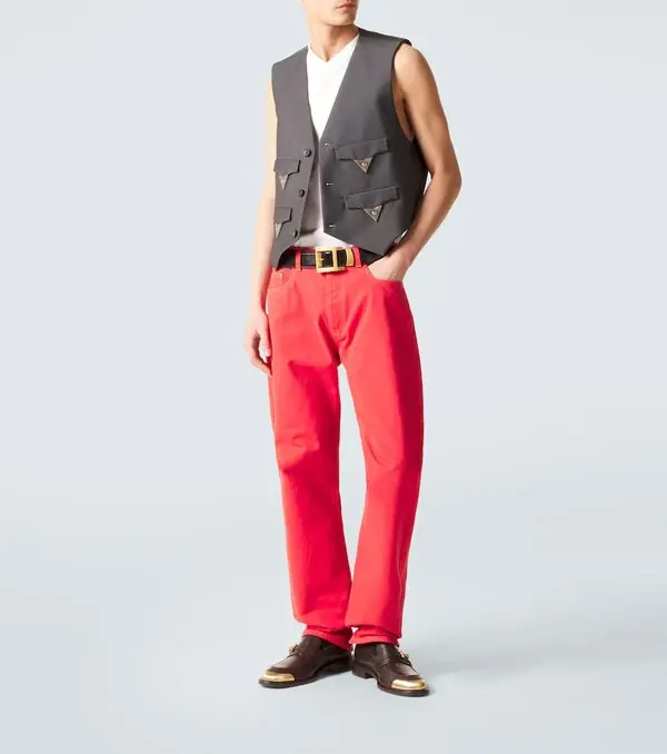 Versace Cotton-blend Jersey Tank Top - White