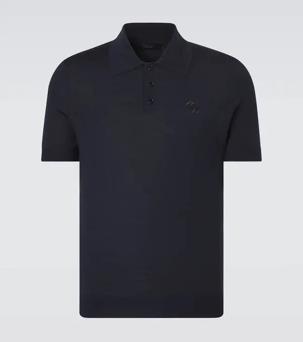 Gucci Double G Wool Polo Shirt