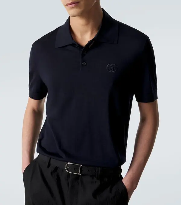Gucci Double G Wool Polo Shirt