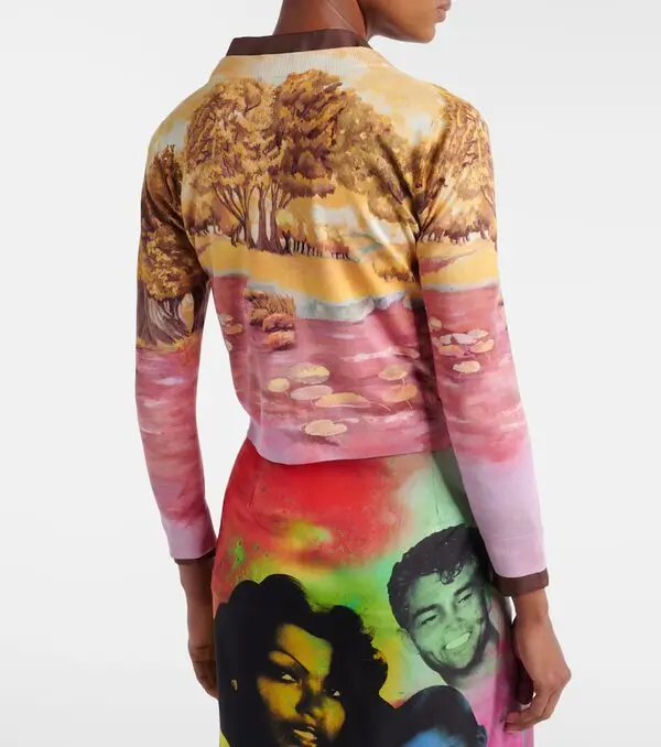 Versace Printed Silk Cardigan - Multicoloured