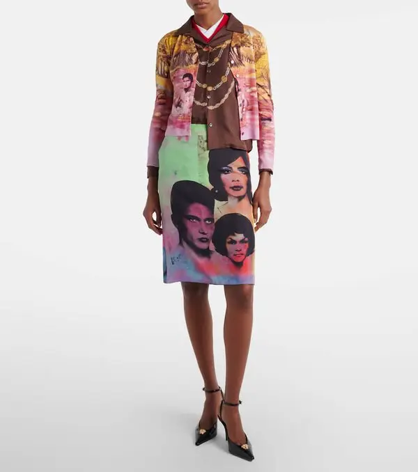 Versace Printed Silk Cardigan - Multicoloured