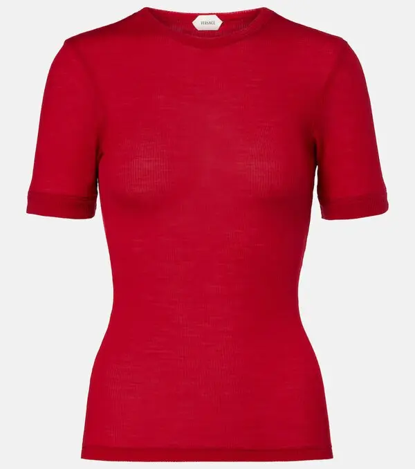 Versace Virgin Wool T-shirt - Red