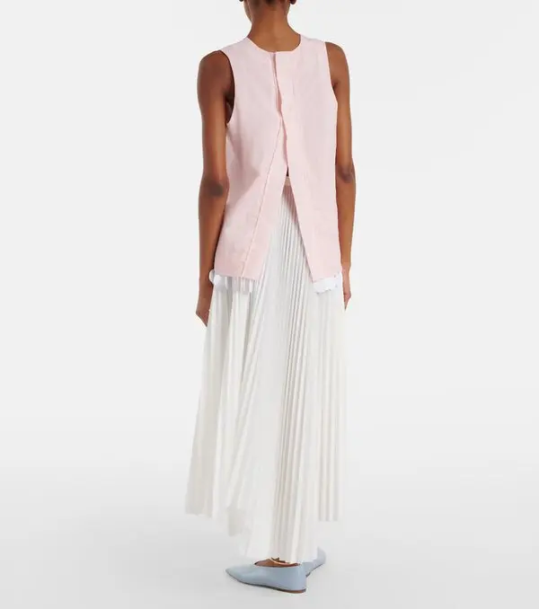 Plan C Plissé Asymmetric Maxi Skirt