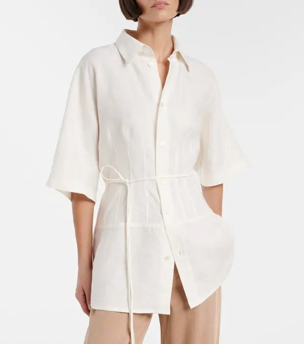 Plan C Linen Button-up Shirt
