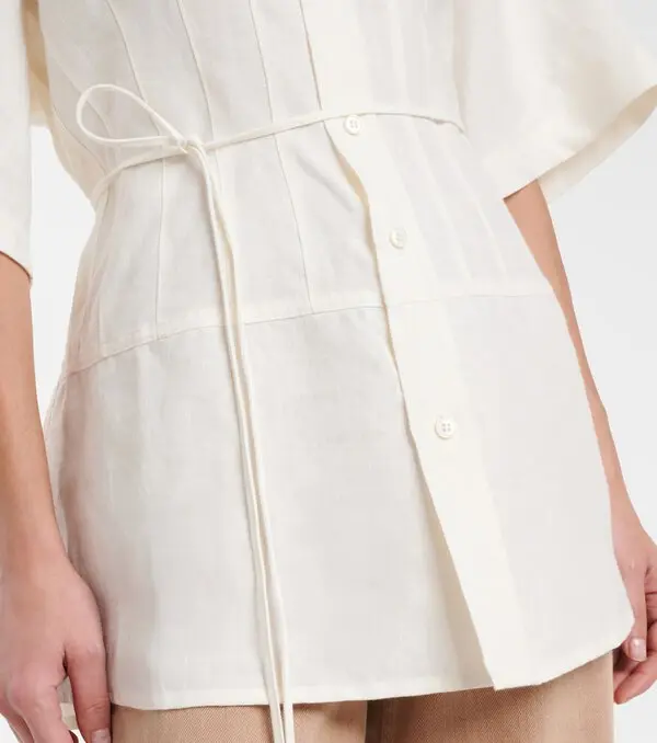 Plan C Linen Button-up Shirt