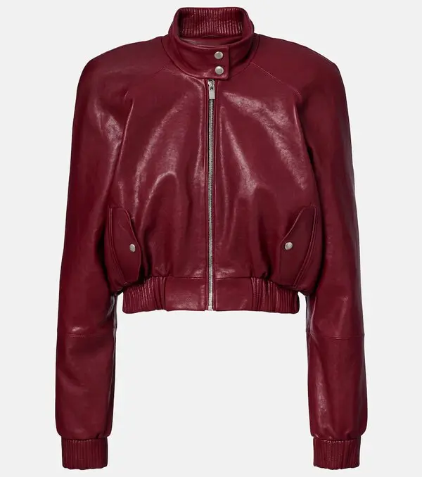 Magda Butrym Cropped Leather Jacket