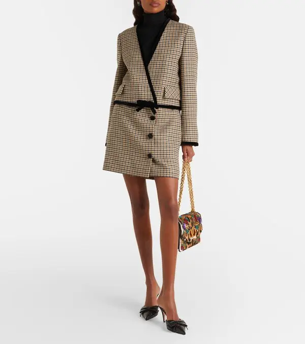 Valentino Garavani Vain Small Embellished Calf Hair Shoulder Bag