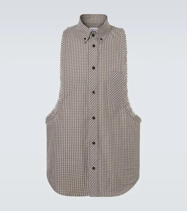 Versace Checked Cotton Shirt