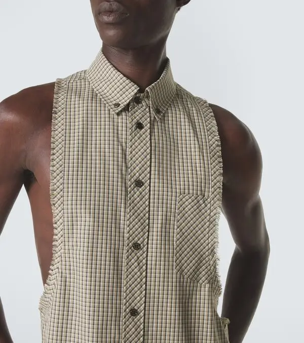 Versace Checked Cotton Shirt
