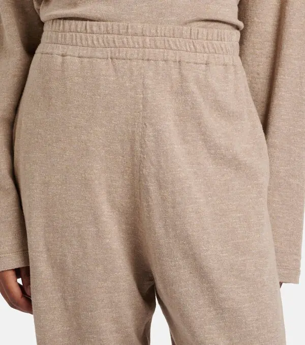 THE ROW Nadir Cotton And Linen Sweatpants - Beige