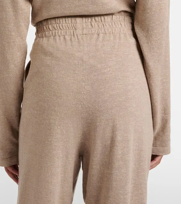THE ROW Nadir Cotton And Linen Sweatpants - Beige