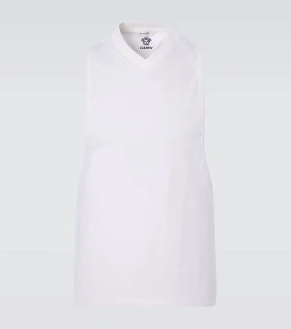 Versace Cotton-blend Jersey Tank Top