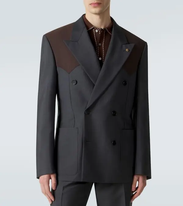 Versace Medusa Wool And Mohair Blazer